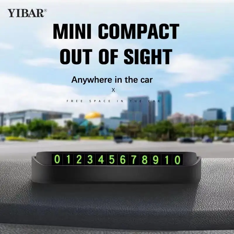 Luminous-Car-Temporary-Parking-Card-Auto-Parking-Stickers-Car ...