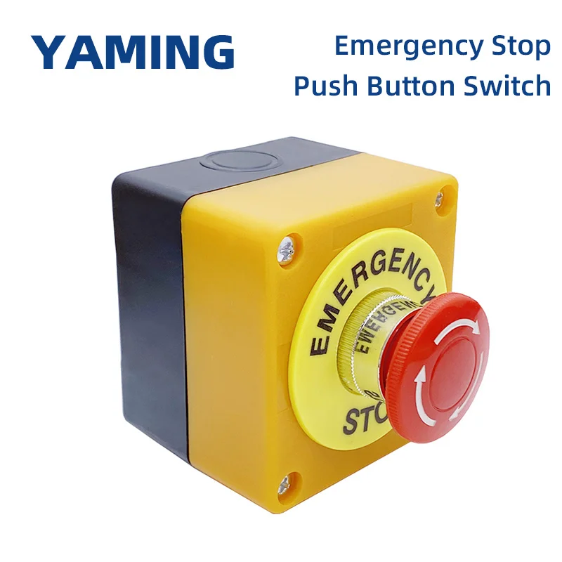22mm-Emergency-Stop-Push-Button-Switch-1NO-1NC-10A-660V-Waterproof-Box ...