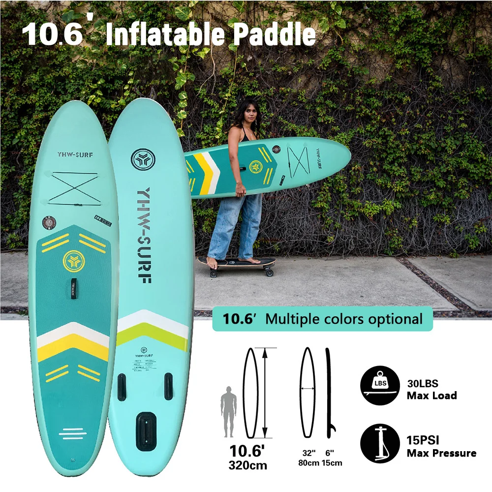 10-6ft-Inflatable-Paddle-Board-Seaside-Beach-Water-skiing-Stand-Up ...