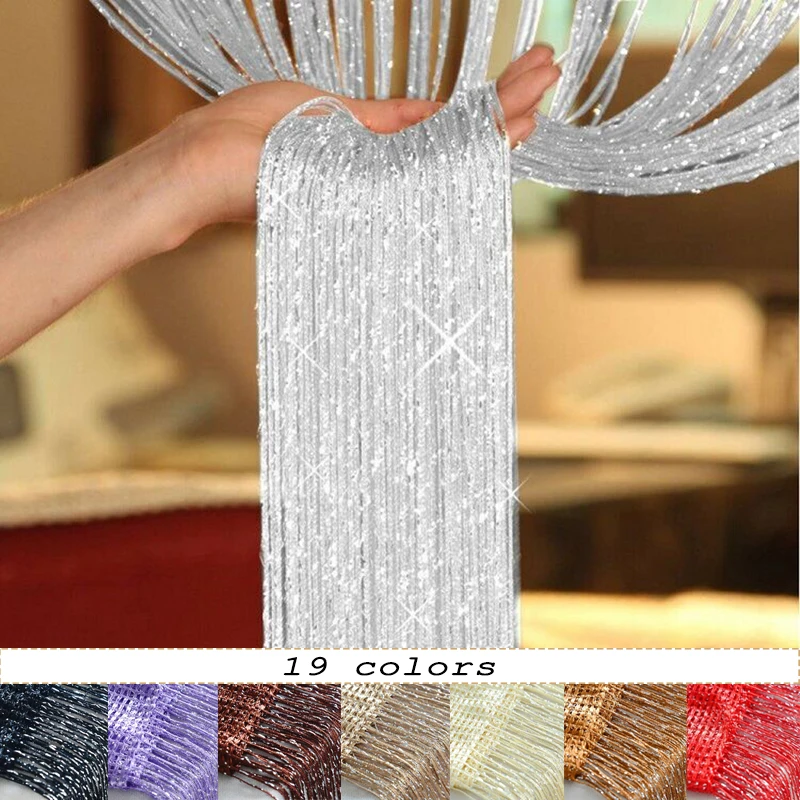Gorden-Tali-Ruang-Tamu-100X200CM-Gorden-Garis-Perak-Rumbai-Mengkilap ...