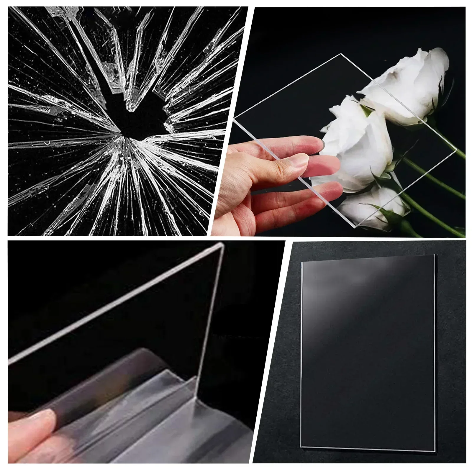 5 Pcs 1mm Transparent Acrylic Sheet Transparent Board For Picture Frame ...
