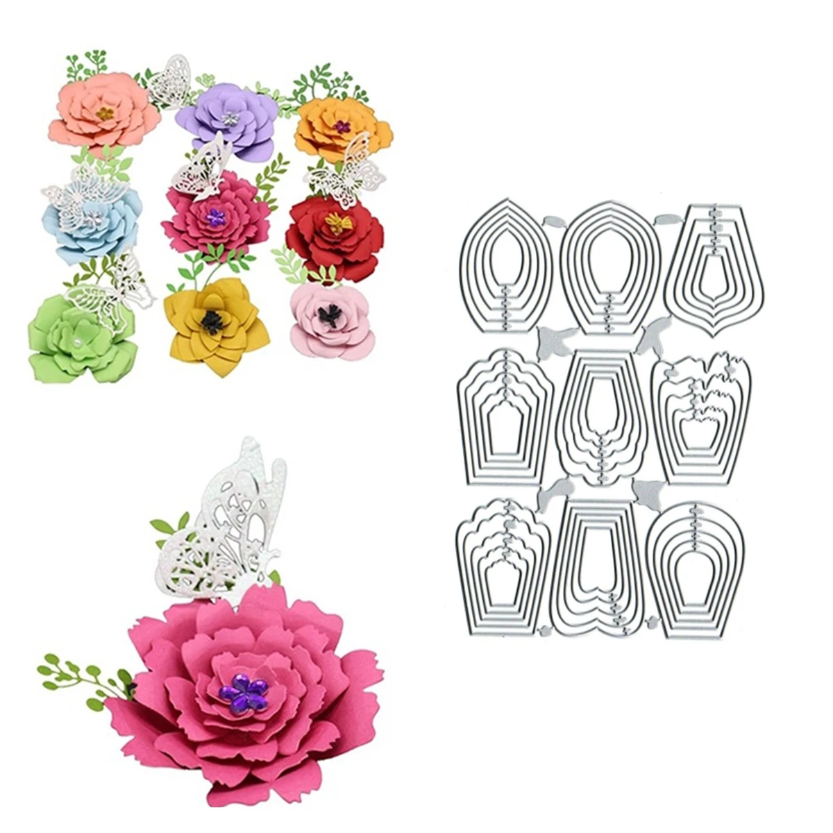 Flor-cart-o-Metal-corte-morre-grava-o-de-recados-Papercutting-Soco ...