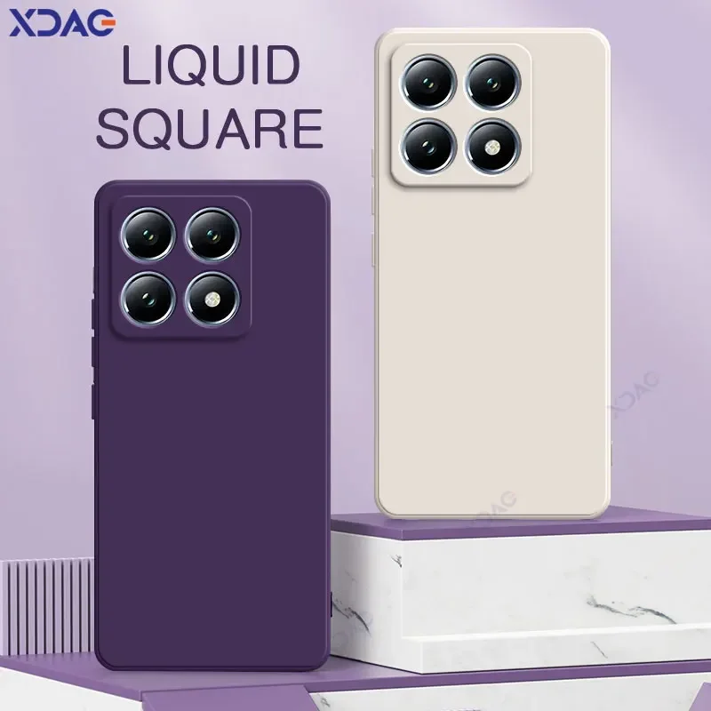 Original Cellphones Case for Xiaomi 14T Pro 5G Luxury Square Liquid ...