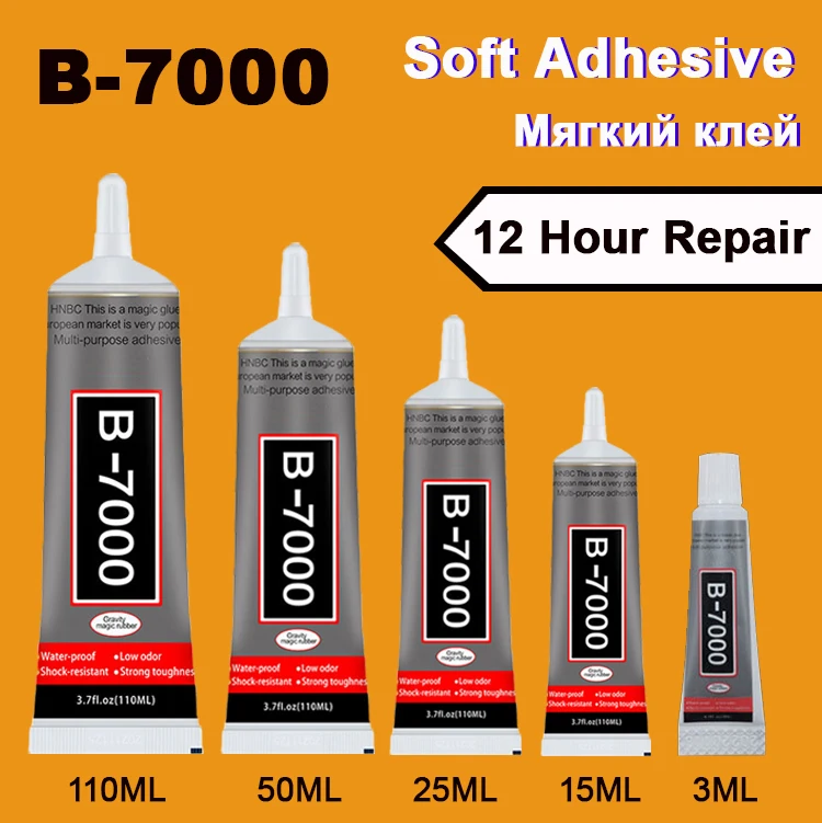B7000 Glue 15ML 25ML 50ML 110ML Clear Contact Phone Repair Adhesive Universal Glass Plastic DIY ...