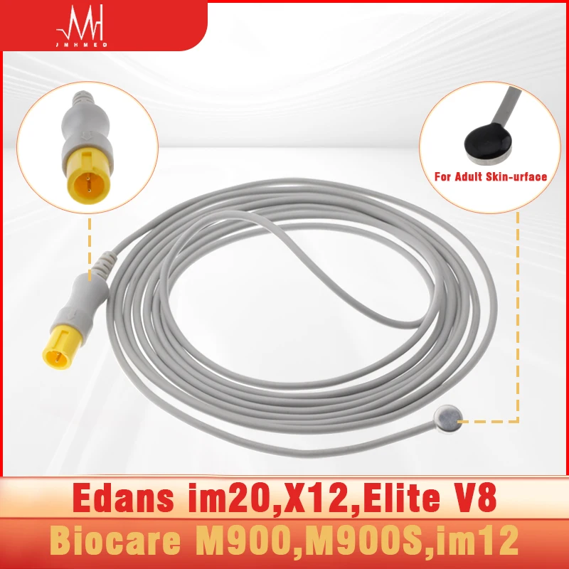 Skin/Cavity/Esophageal/Rectal Temperature Probe Sensor Compatible Edans ...