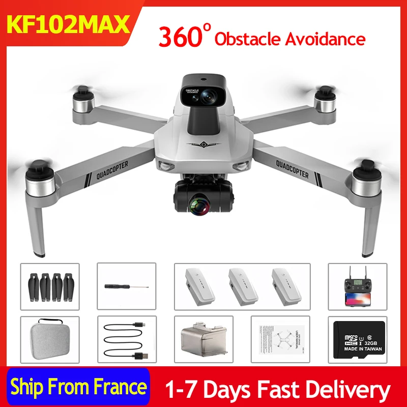 Dron KF102 Max GPS con cámara 4K para evitar obstáculos, cuadricóptero ...