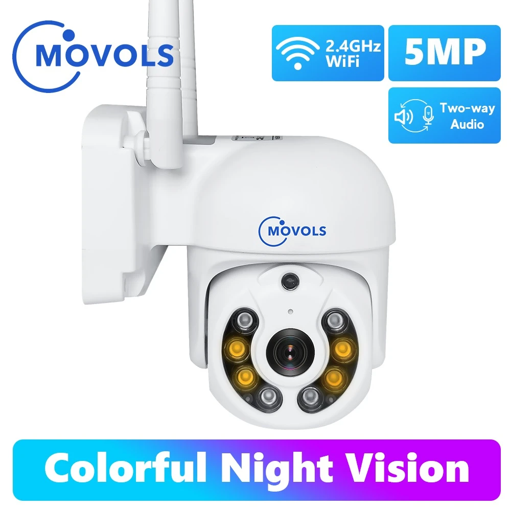 MOVOLS 5MP IP WIFI CCTV Security Camera Smart Tracking Wireless Two Way ...