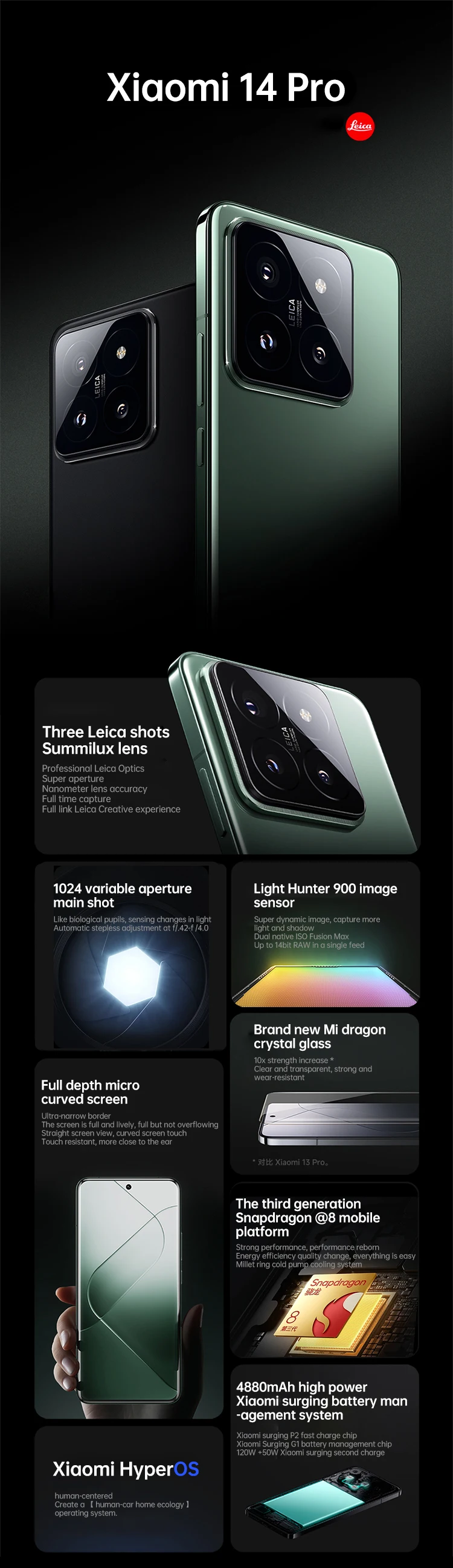 Xiaomi 14 Pro 5G 16GB 1TB Titanium/Green Price in Dubai, Abu Dhabi ...