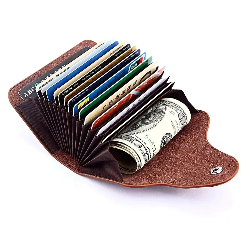 Couro-Unisex-Business-Card-Holder-Carteira-Cart-o-de-cr-dito-banc-rio ...