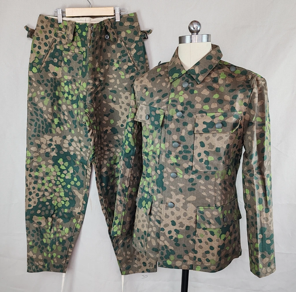WW2 WWII German Elite Dot44 Peas Camo M43 Field UNIFORM SET Tunic AND ...