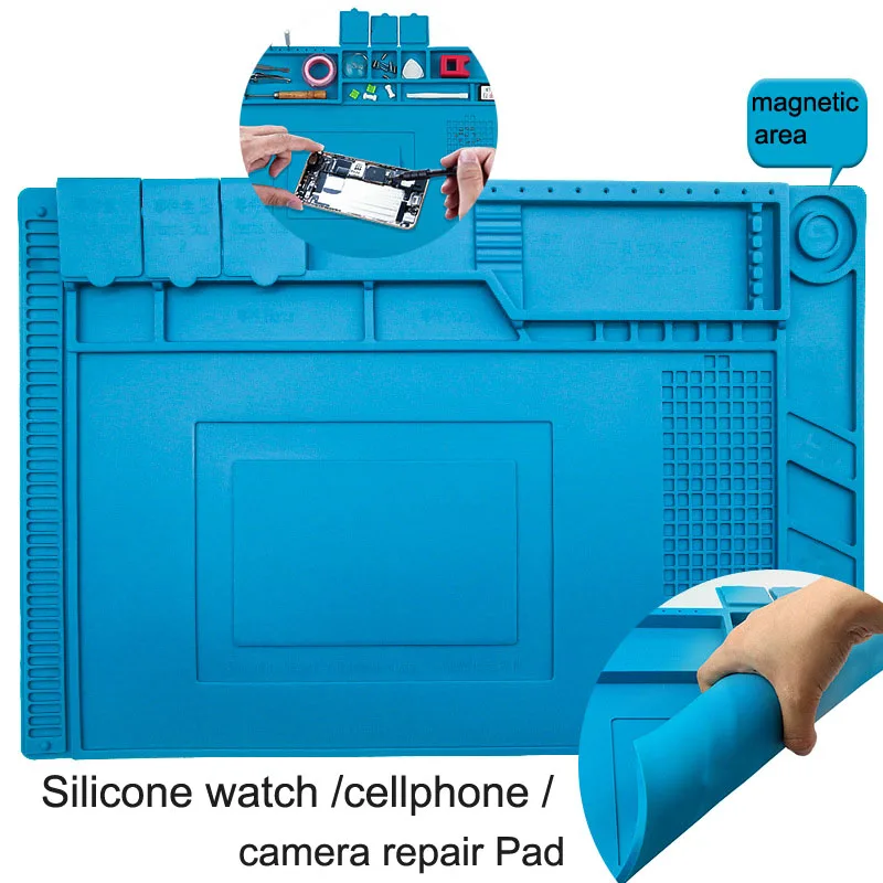 Multifunction-Soldering-Mat-Heat-Resistant-Pad-Anti-Slip-Silicone ...