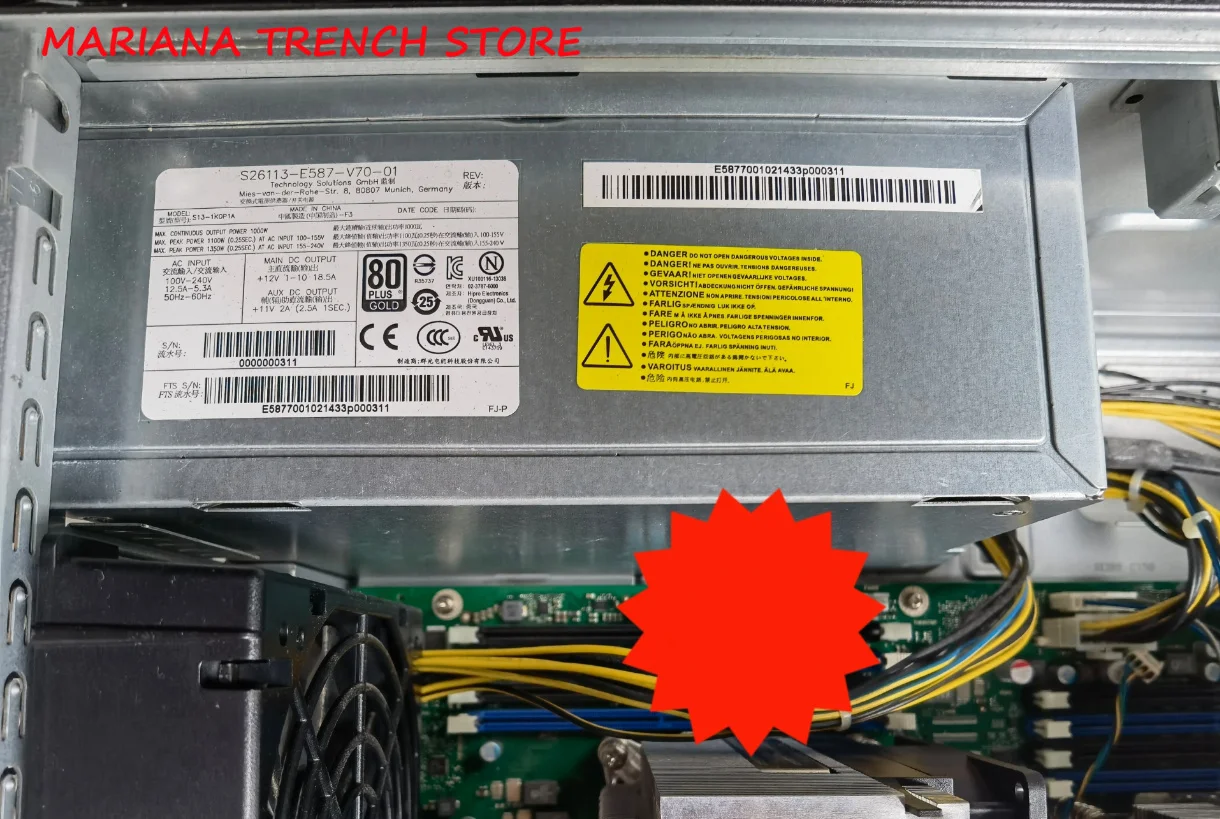 S26113-E587-V70-01 for Fujitsu R930 R940 R970 Workstation Power Supply ...