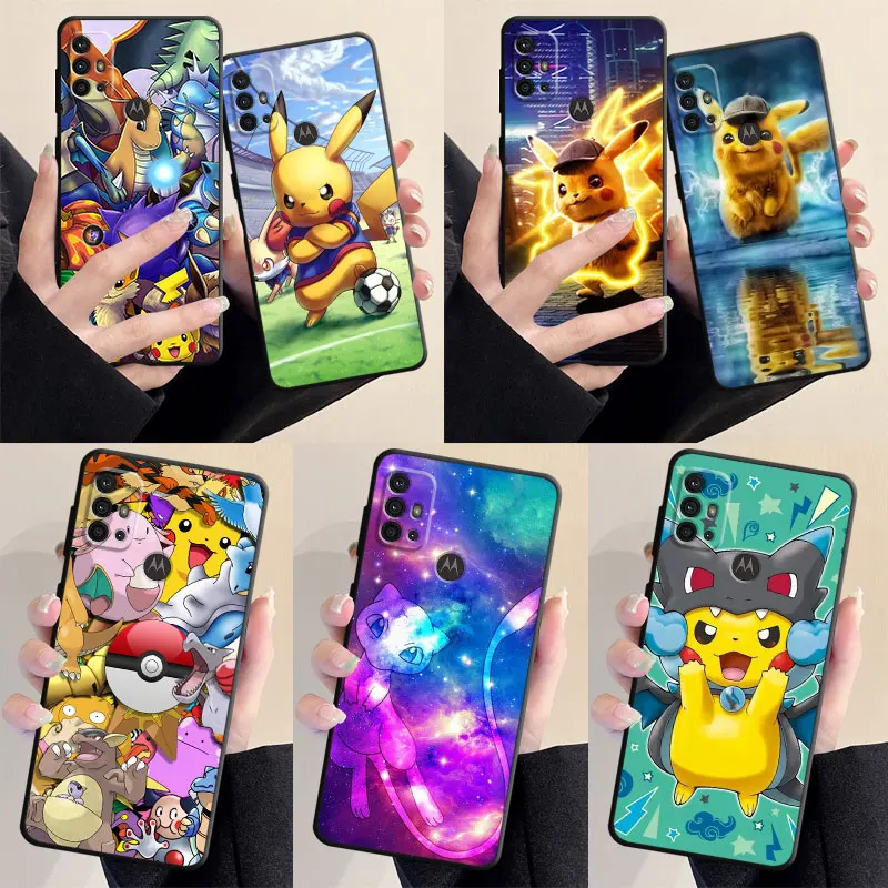 Cover Anime Pokemon Pikachu Phone Case for Motorola Moto One Fusion ...