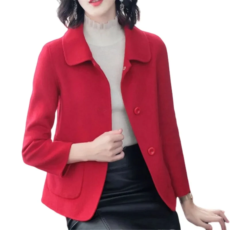 Casaco-de-l-curto-feminino-jaqueta-de-l-feminina-casacos-finos-casacos ...