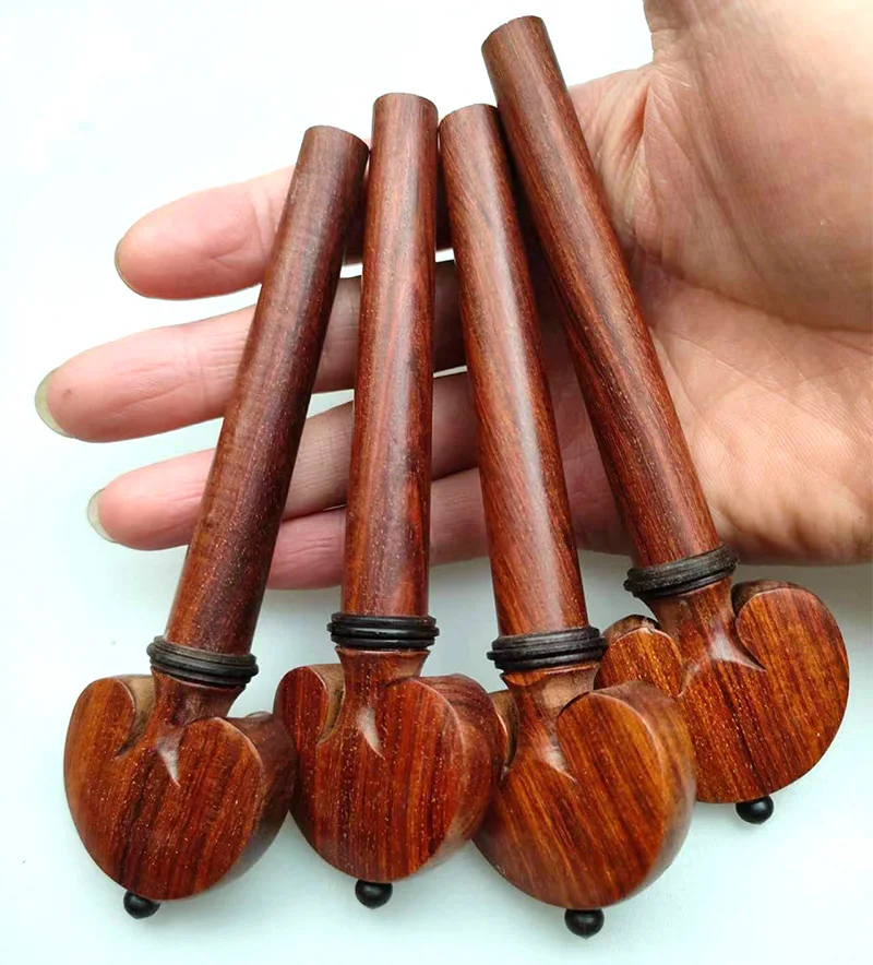 1set/4pcs Rosewood Cello Tuning Pegs Key 4/4 3/4 Size Cello Shaft ...