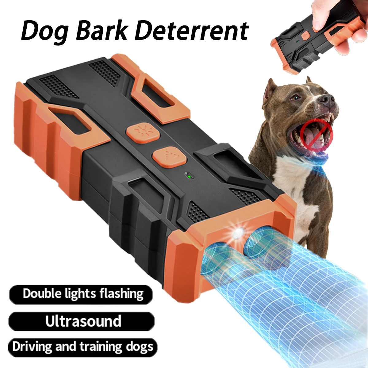 Dog Bark Deterrent Device Ultrasonic Anti Barking Indoors Outdoors ...