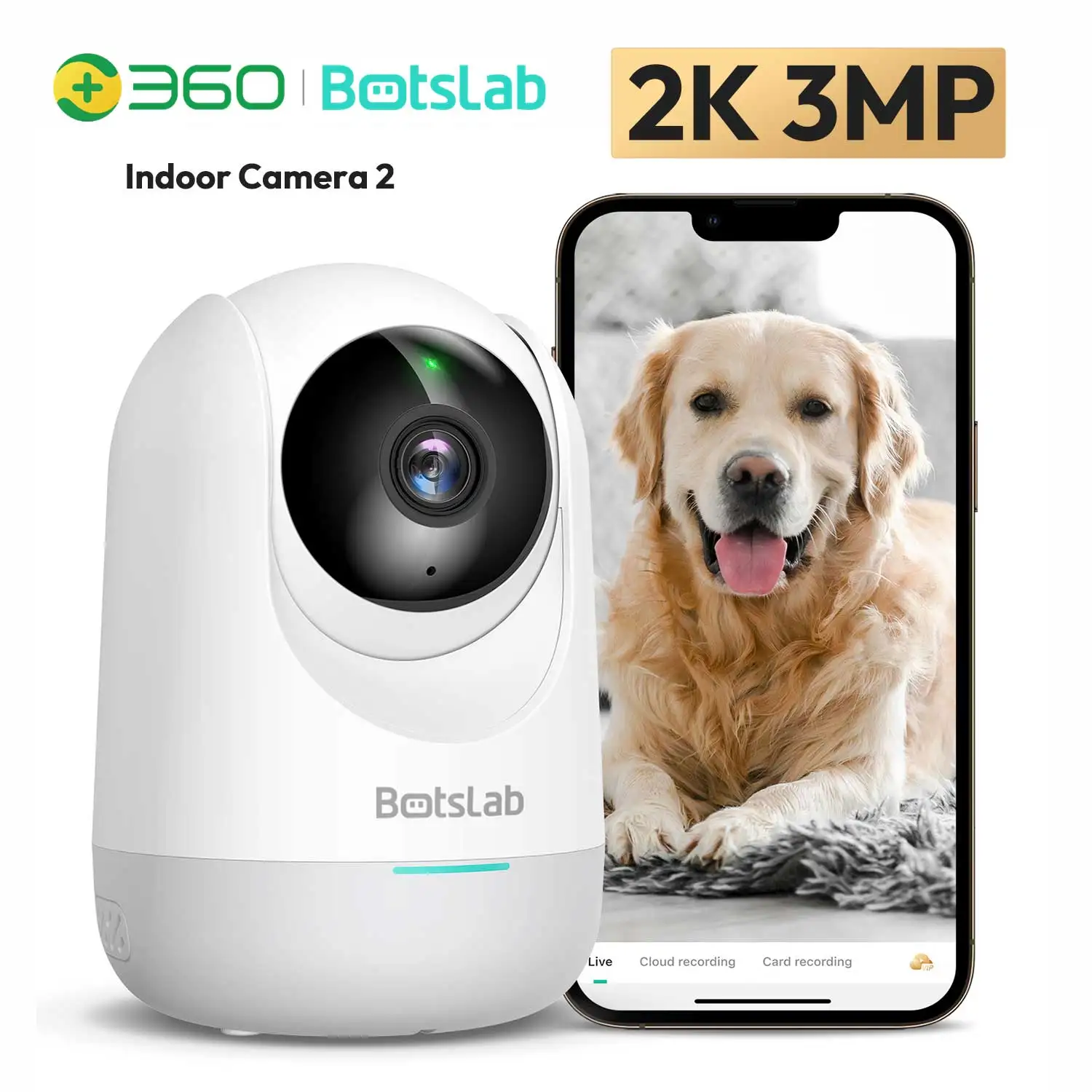 Botslab-2K-3MP-Wifi-PTZ-360-Smart-Security-Camera-Indoor-Camera-AI ...