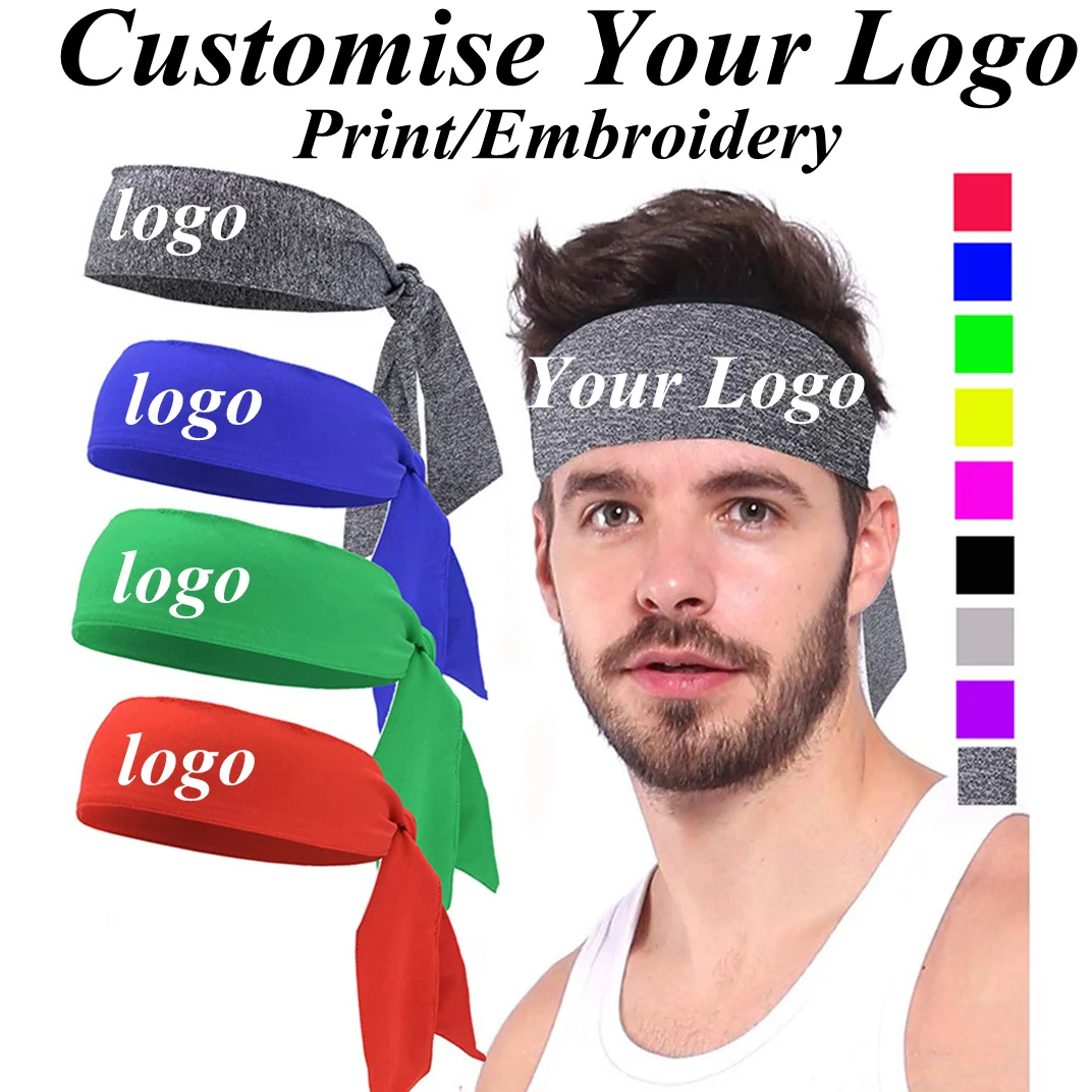 Bandanas-el-sticas-Unisex-con-logotipo-personalizado-diadema-deportiva ...