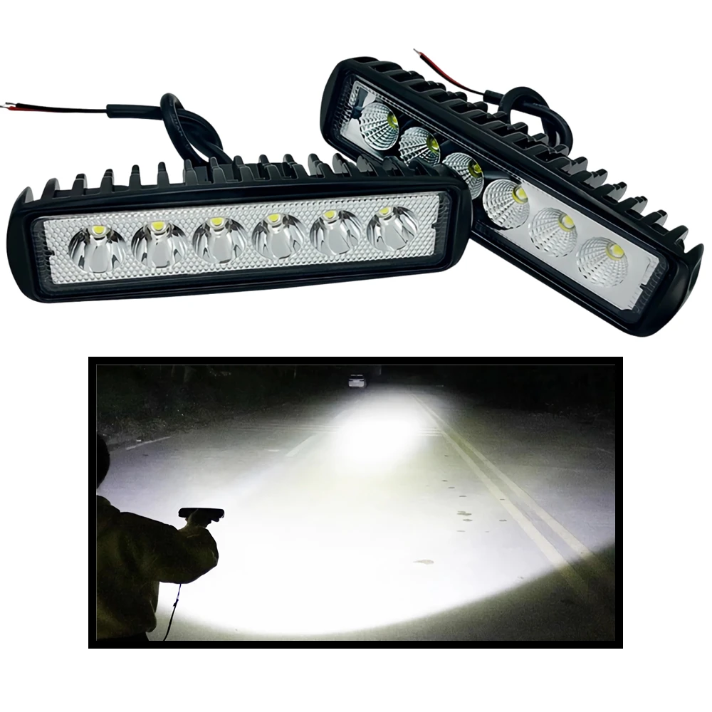 2Pcs-12V-60V-18W-LED-Spotlights-For-4x4-Off-Road-Forklift-Excavator ...