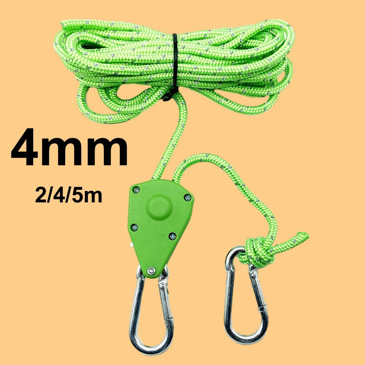 2-4-5m-4mm-Camping-Tent-Rope-Fastener-Fixed-Buckle-Pulley-Tensioner ...
