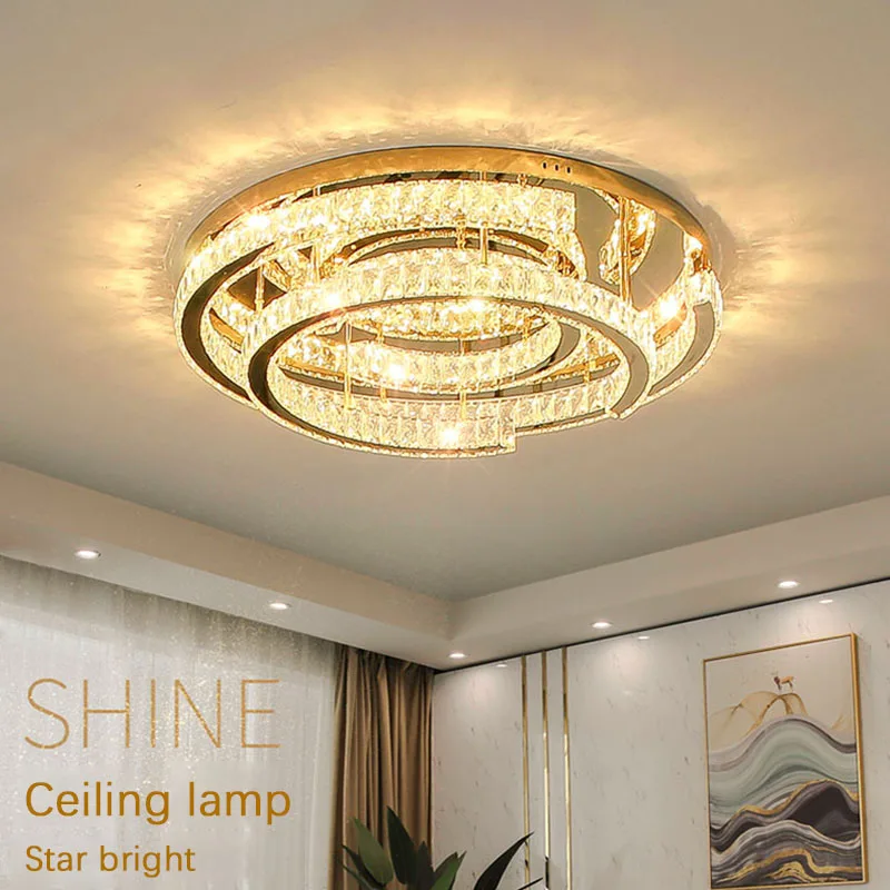 Modern-Luxury-Home-Light-Luxury-Crystal-Ceiling-Lamp-Crystal-Circle ...