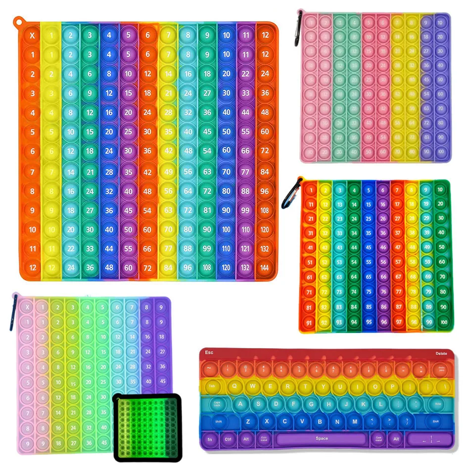 New Montessori Push it Big Size Bubbles Kids Toys Baby Math Arithmetic ...