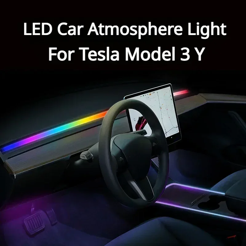 Car-Ambient-Light-for-Tesla-Model-3-Y-with-APP-Control-Auto-Air-Outlet ...