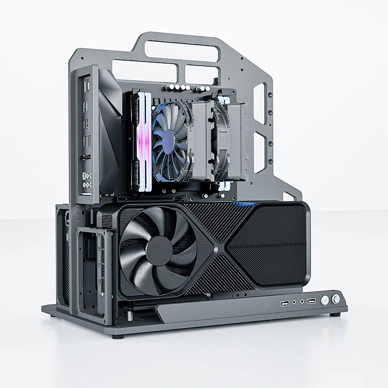 Socooler SOC-AE ITX Vertical Custom DIY PC Case For RX7800 XT GPU Water ...