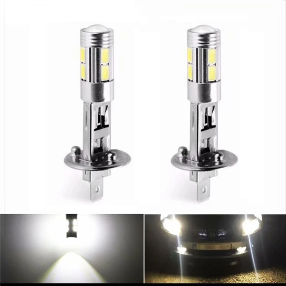 1PC 5630 SMD 10 LED H1 6000K Car Lamp Fog Driving Light Bulb Headlight ...