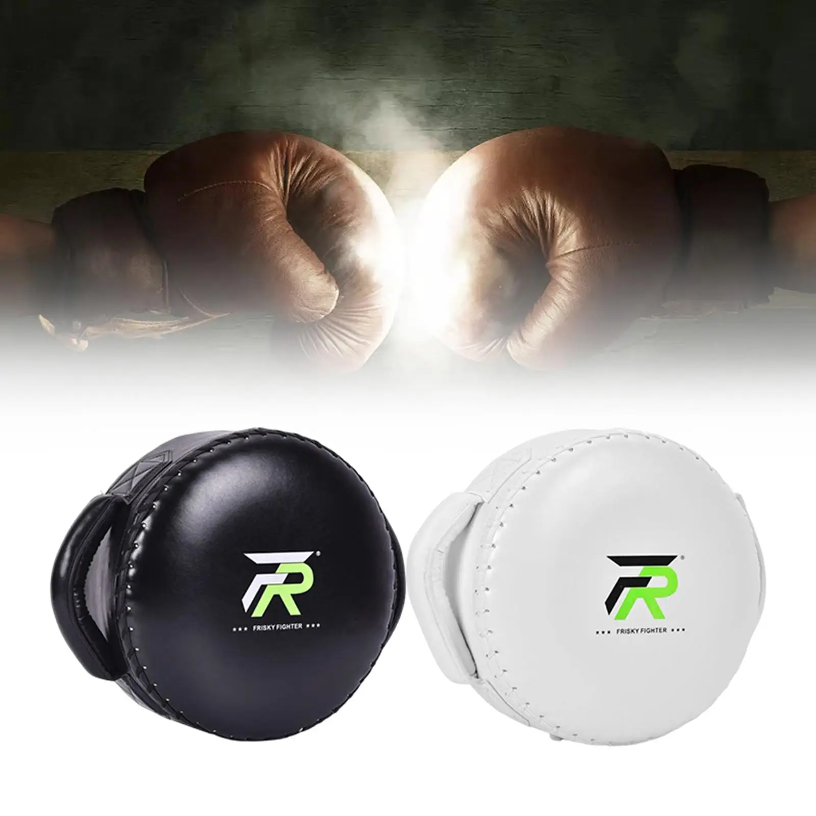 Round Strike Pad Gear PU Leather Boxing Pads Punching Training Sparring ...