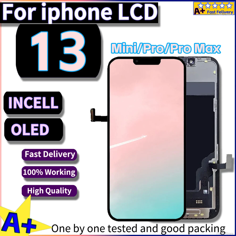 OLED TFT Display For iPhone 13 Pro Max 13 Mini 3D True Tone Touch LCD ...