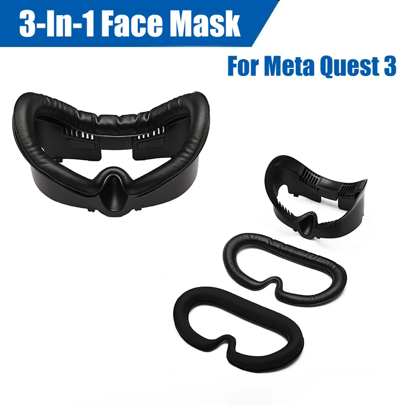 Face-Mask-Cover-for-Meta-Quest-3-PU-Leather-Facial-Interface-Ice-Silk ...