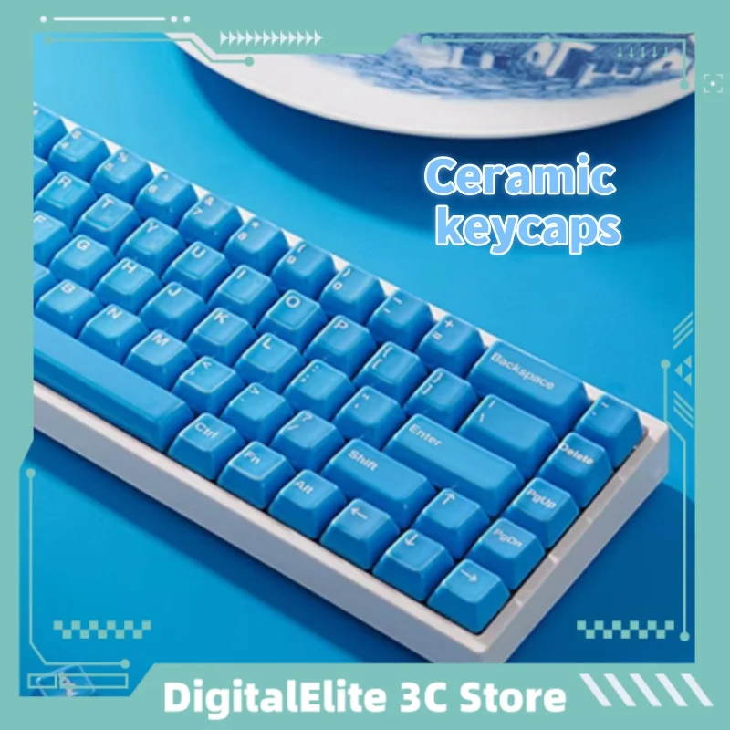 New-Mechanical-Keyboard-Keycaps-Ceramic-Keycaps-Smooth-Glaze-Gaming ...