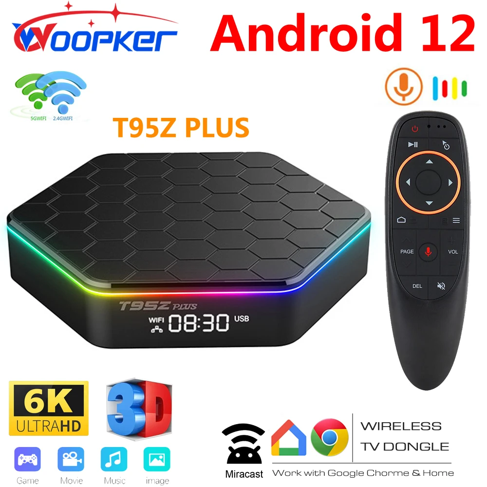 Woopker Android 12.0 Smart TV Box T95Z PLUS Allwinner H618 Chip Dual ...