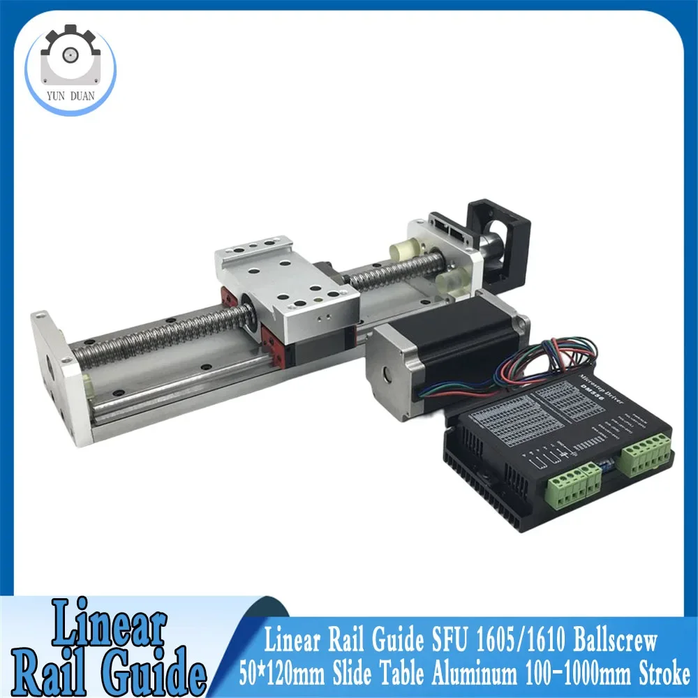 Linear-Rail-Guide-100-1000mm-Stroke-SFU1605-1610-Ballscrew-1-2-2-3Nm ...