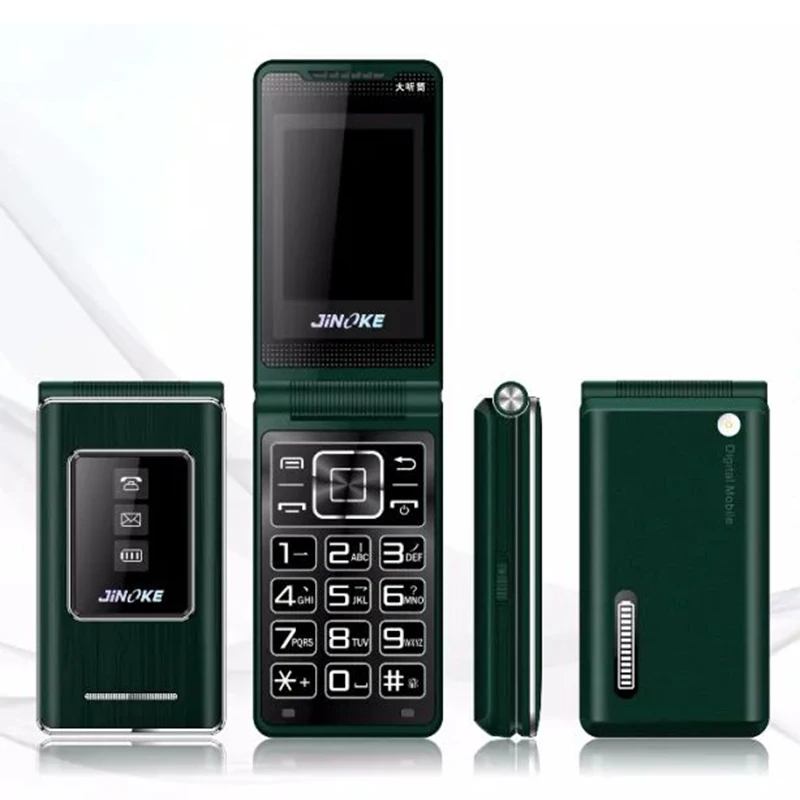 Big Push Button Flip Mobile Phone 2.4" Dual Sim Card MP3 Telphone ...