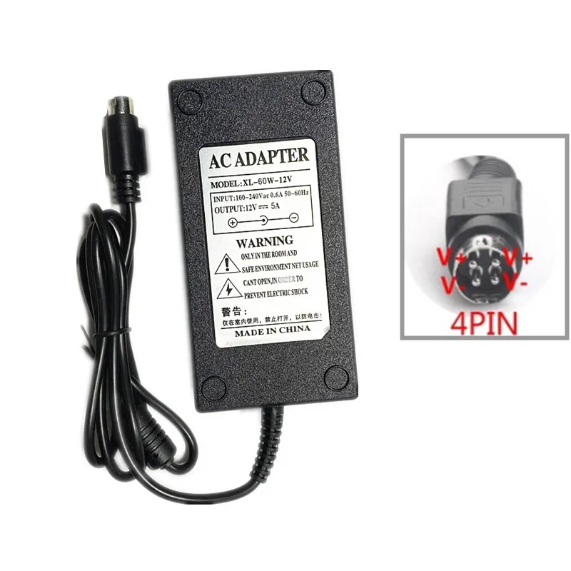 Hikvision Hard Disk Video Recorder Power Supply 12v5a 4-pin Power ...
