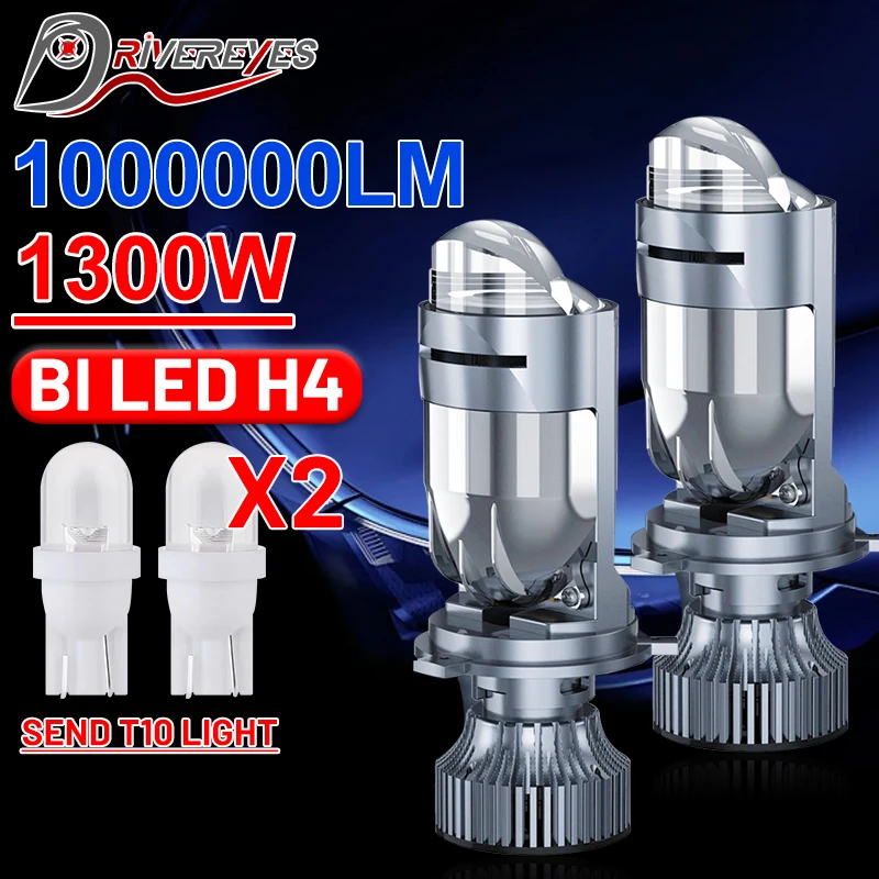 1000000LM-1300W-H4-LED-Projector-Lens-CSP-Canbus-6500K-2PCS-Bi-Led-H4 ...