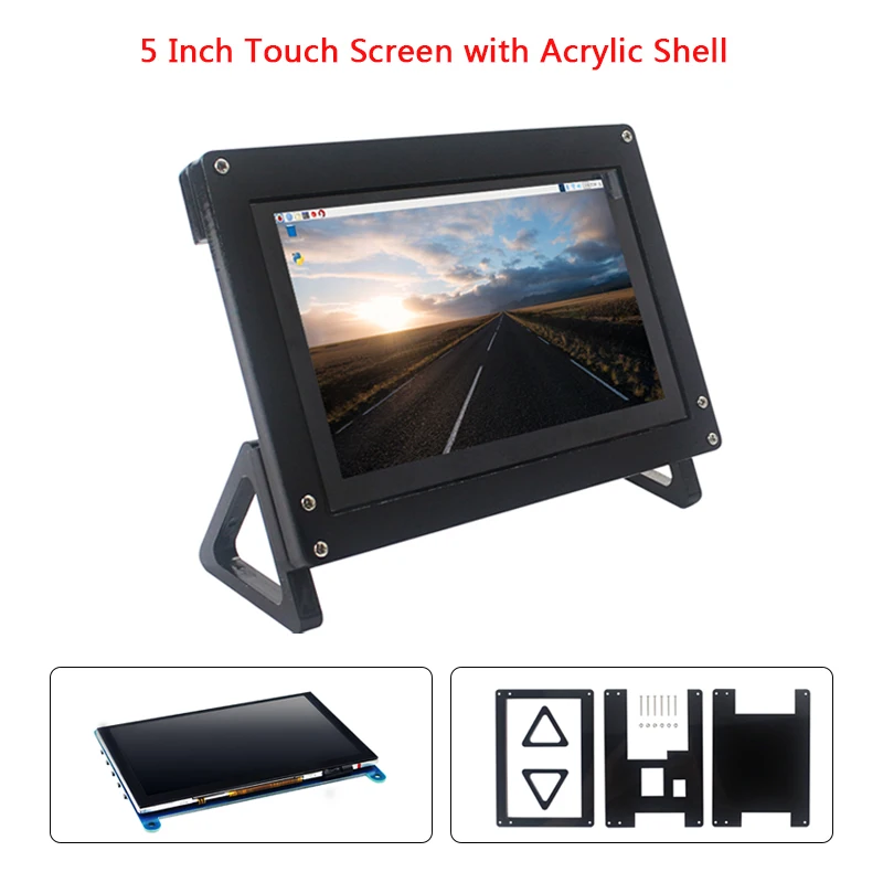 Raspberry-Pi-5-Inch-Touch-Screen-with-Acrylic-Shell-Capacitive-Touch ...