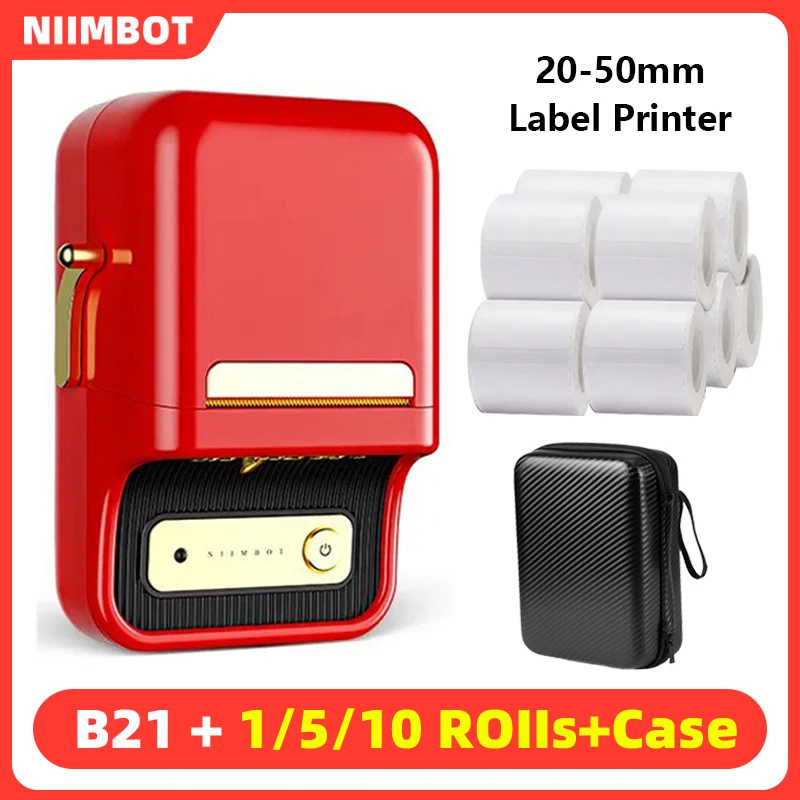 Niimbot-B21-Mini-Label-Printer-Portable-Thermal-Adhesive-Sticker-Maker ...