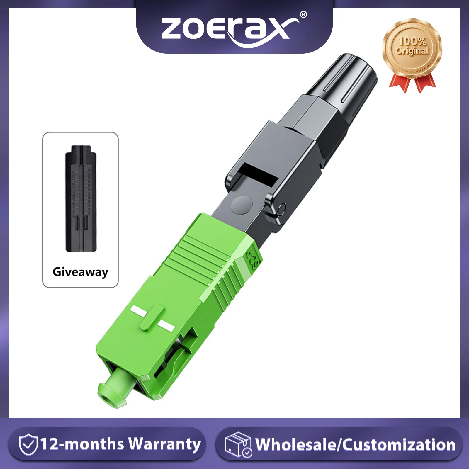 ZoeRax SC APC Embedded Optic Fiber Quick Connector for FTTH Reusable ...