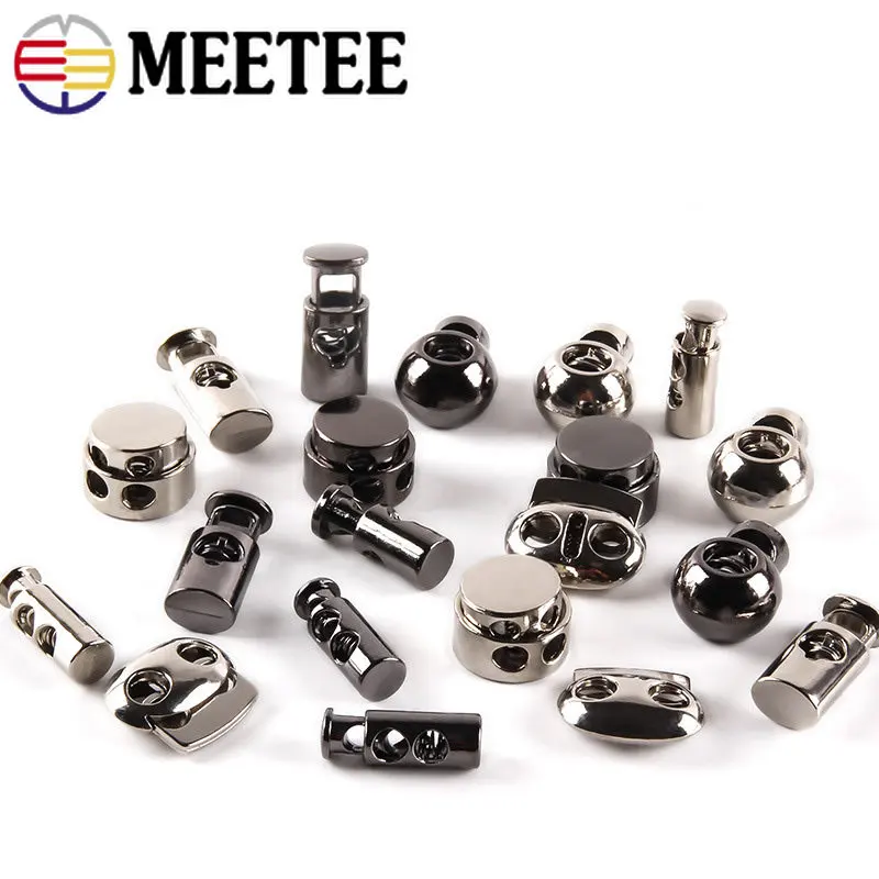 Meetee 금속 스프링 버클 로프 잠금 스토퍼 걸쇠 Diy 자켓 장식 모자 코드 엔드 미끄럼 방지 조정 버클 잠금 로프