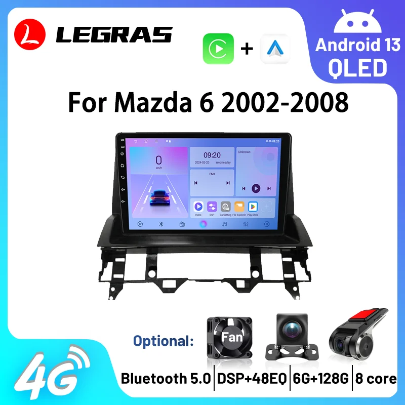 Android 14 Car Smart Systems For Mazda 6 2002-2008 Carplay Android Auto ...