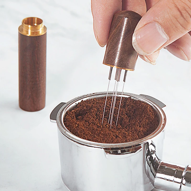 Stainless-Steel-Coffee-Stirring-Powder-Tamper-5-Needle-Distributor ...
