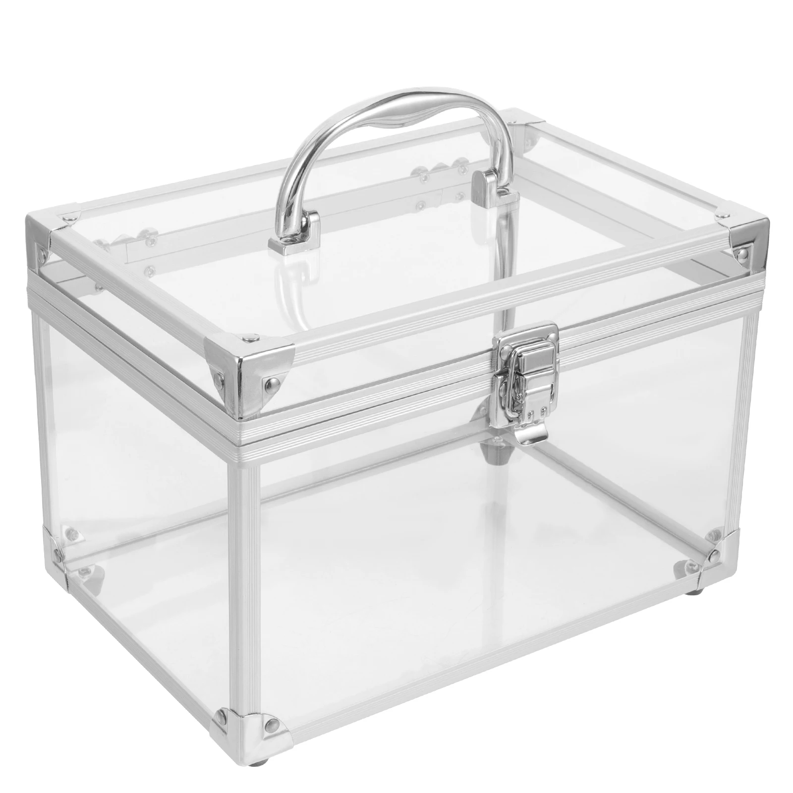 Acrylic CD DVD Storage Box Large Capacity Portable Case for Discs Clear ...