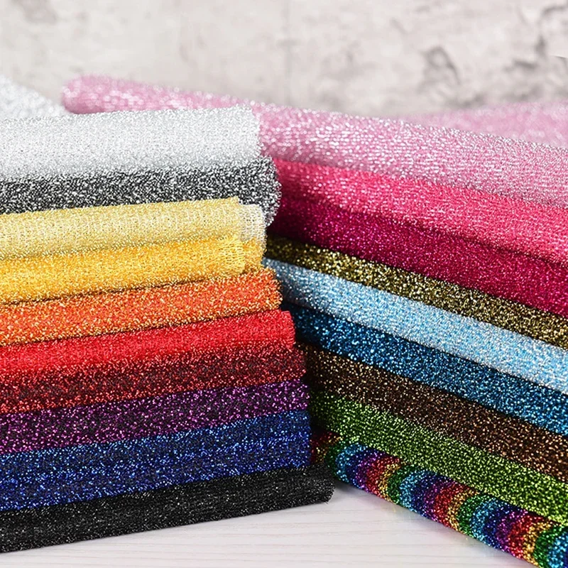 1-3-5yards-Stretch-Glitter-Shiny-Sparkly-Fabric-Shimmer-Gauze-for ...