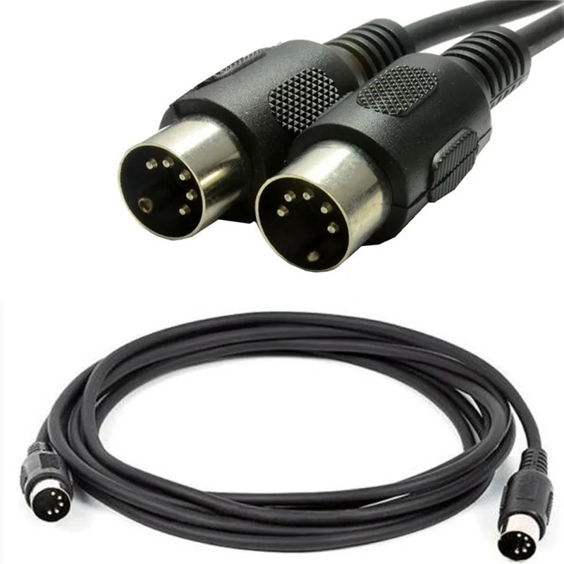 MIDI 5Pin DIN Male to Male Audio MIDIAT Adapter Cable For MIDI Keyboard ...