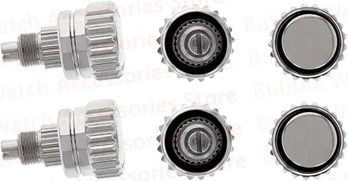 Stainless-Steel-Daytona-Watch-Crown-Screw-Pusher-Compatible-Fit-For ...