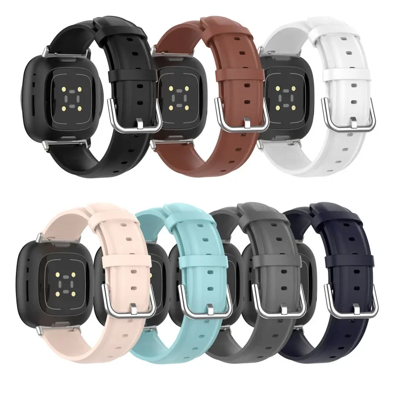 Loop-Genuine-Leather-Bracelet-Strap-For-Fitbit-Versa-2-3-4-Sense-2-Band ...