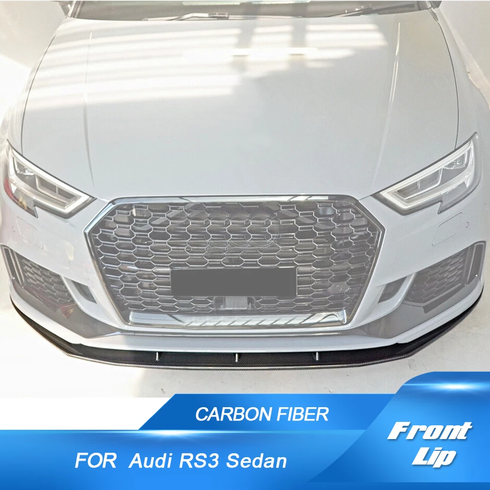 Car Front Bumper Lip Spoiler Splitters For Audi RS3 2017 2020 Real ...